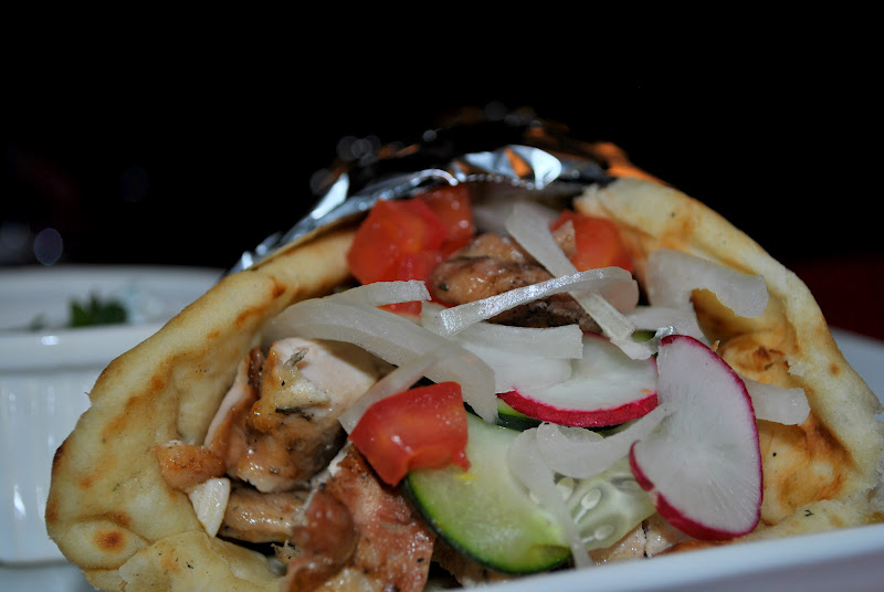 chicken gyro (aka yee-roh.. or gyy-roh)