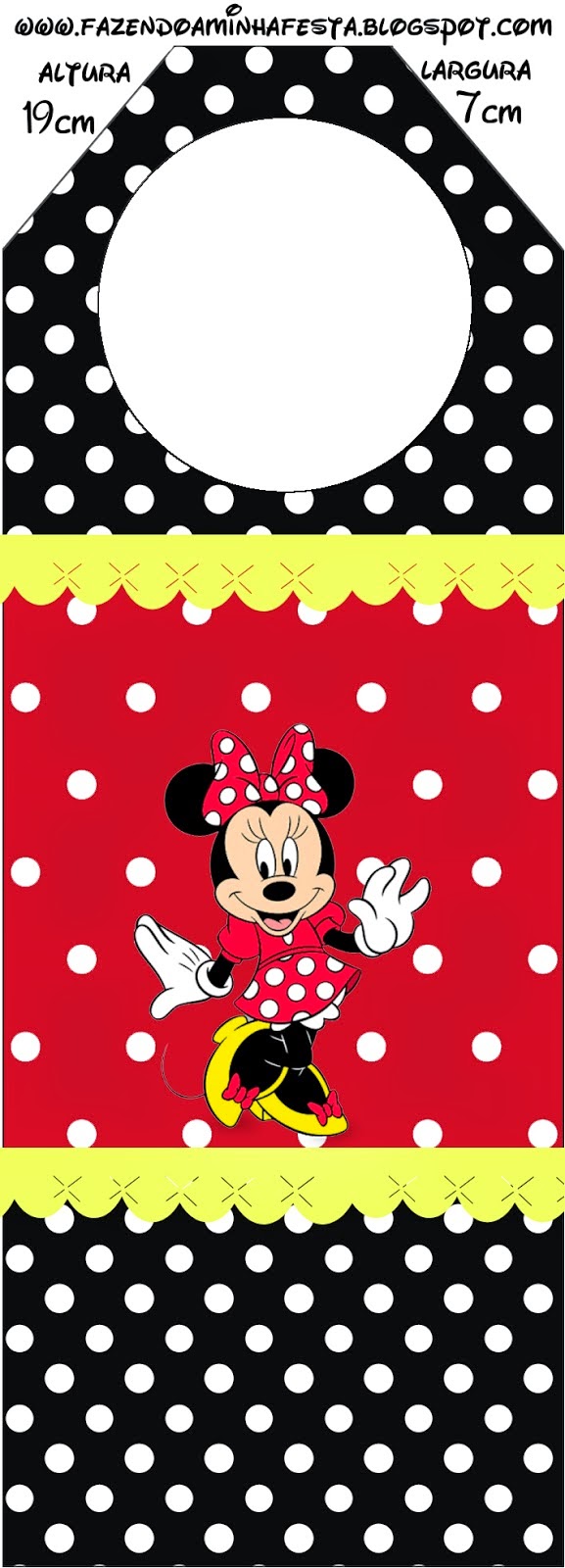 Minnie Red, Black, Yellow and Polka Dots: Free Party Printables. - Oh ...