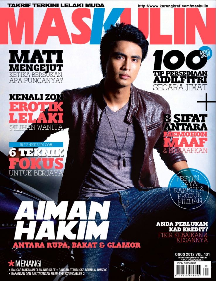 DOMINASI LELAKI: Aiman Hakim dalam MASKULIN Ogos 2012