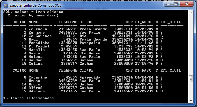 É Lógica, é facil: Comando SELECT - Principais cláusulas