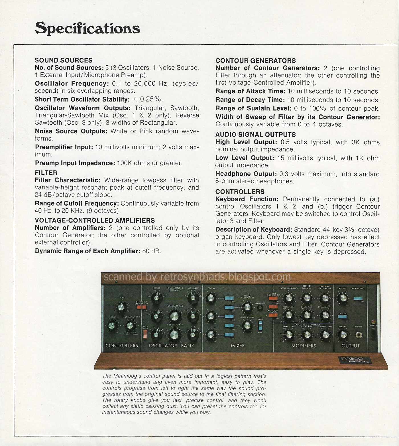 Retro Synth Ads: Moog Minimoog "The Moog for the road" brochure/poster ...
