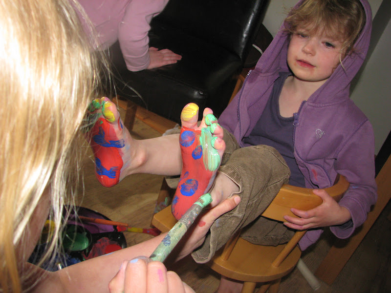 Little Blossoms: Painting With Feet!