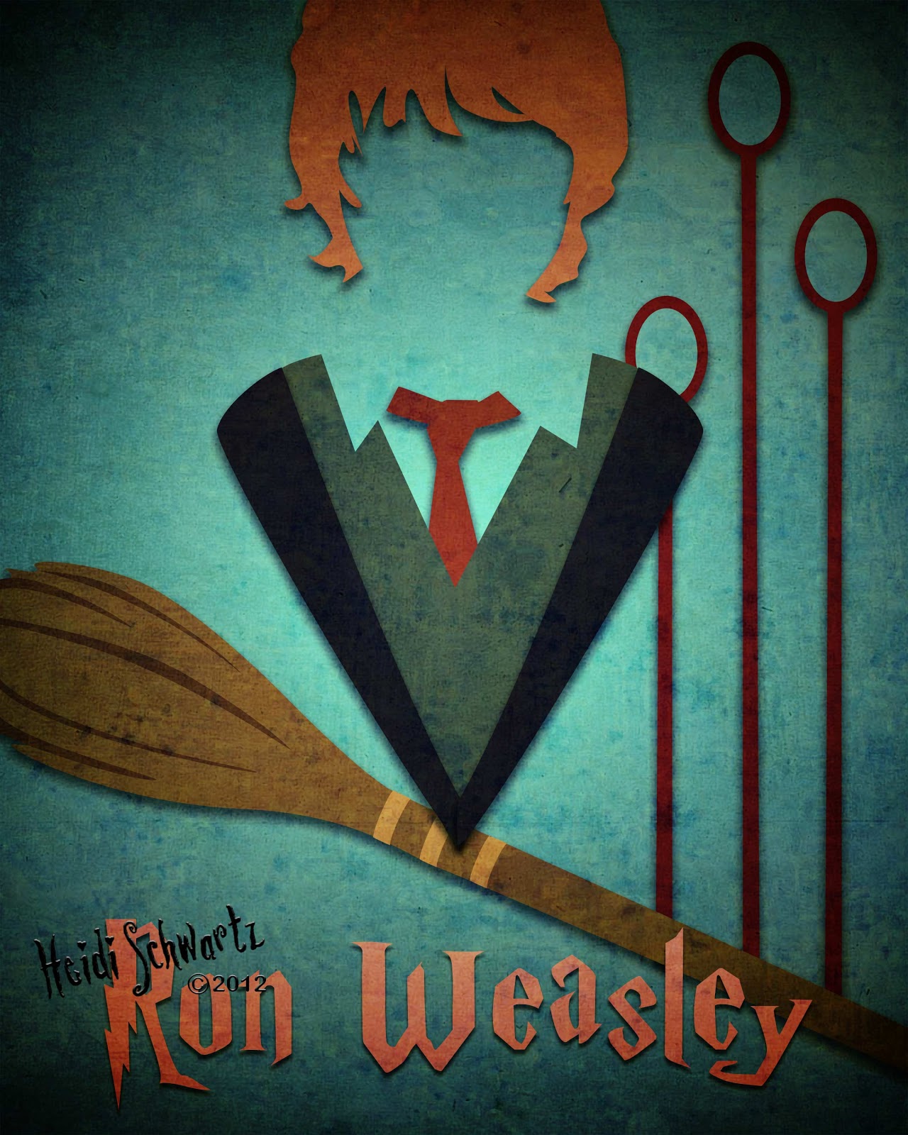 Heidi Schwartz: Ron Weasley Minimalist Poster Print