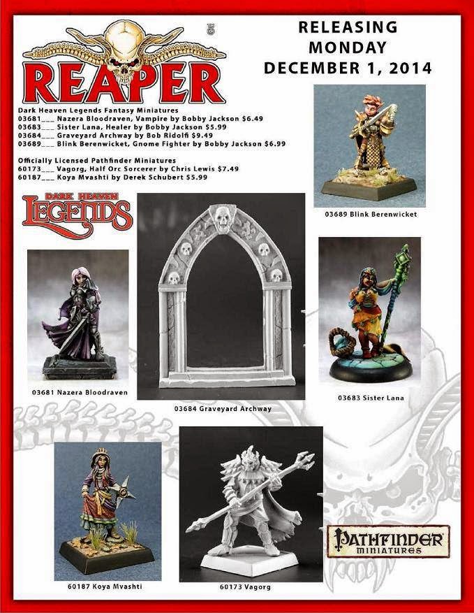 Tabletop Fix: Reaper Miniatures - December Releases