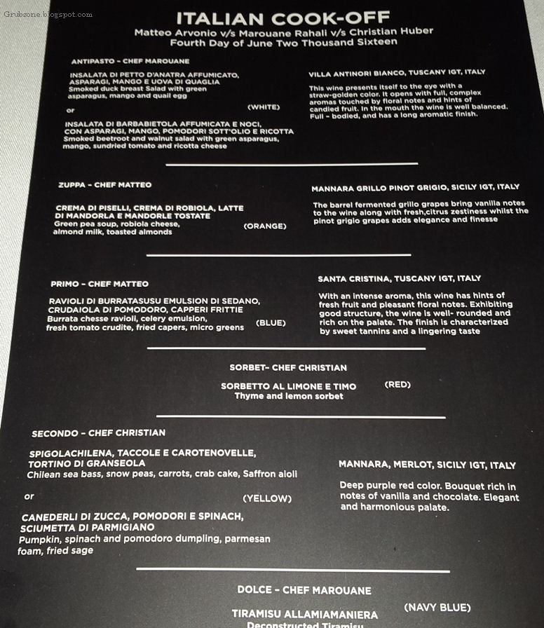 Grubzon - A Gourmet Voyage: Clash of the Italian Chefs, Mezzo Mezzo at ...