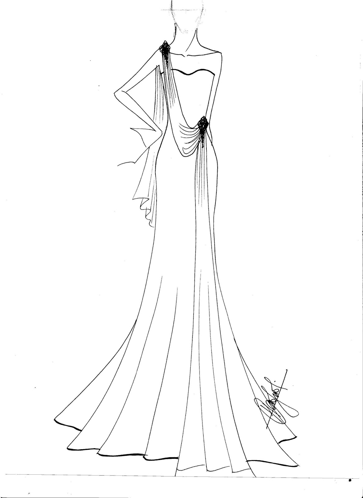 Dress Mannequin Coloring Pages