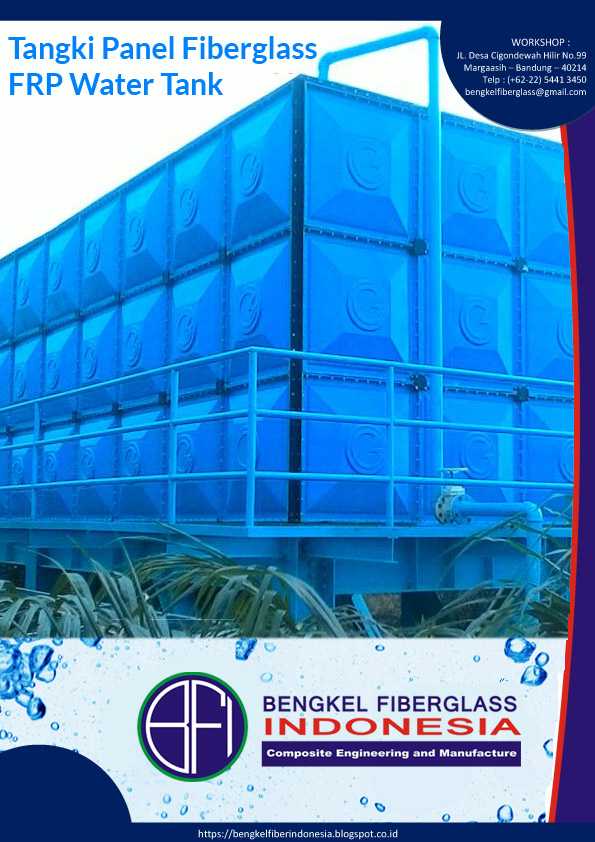 Tangki Panel Fiber - Tangki Air Model Kotak Sistem Knockdown
