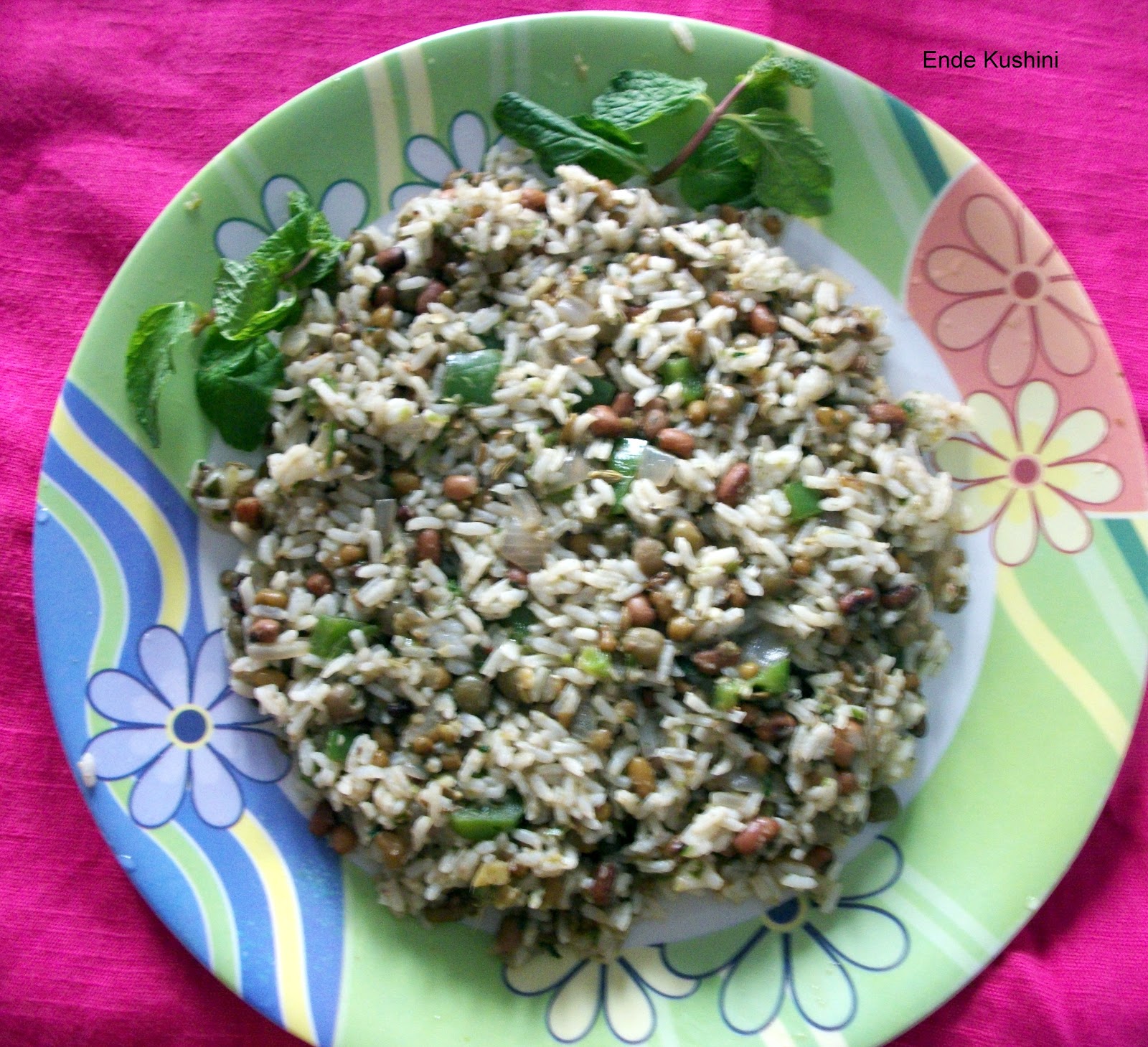 Ende Kushini: Mixed rice with pulses