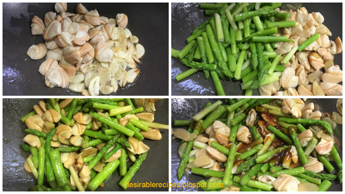 Stir Fried Pacific Clams with Asparagus