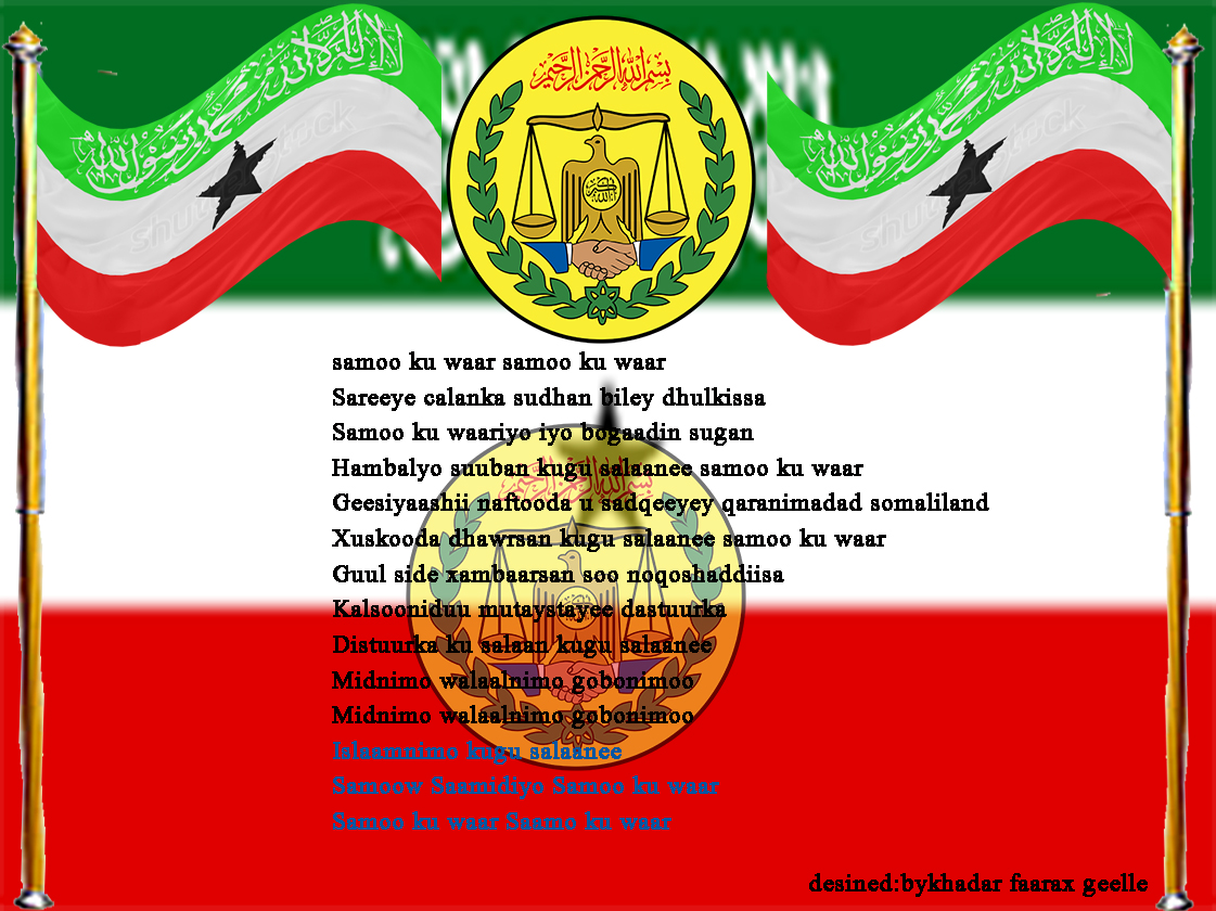 calanka somaliland new desing by khadar faarax geelle
