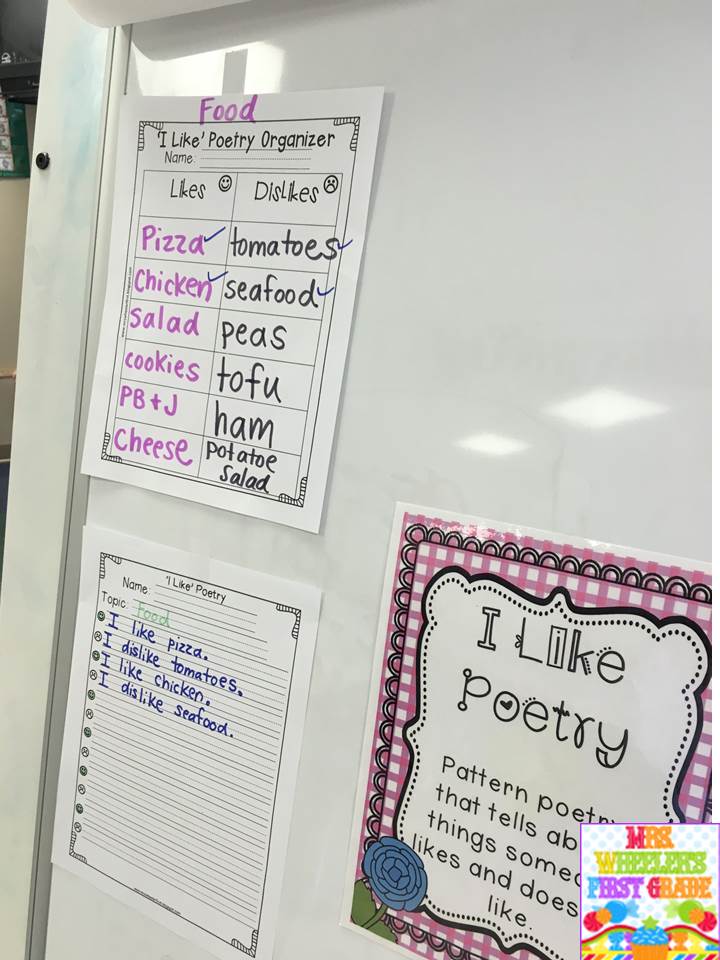 Mrs. Wheeler's First Grade Tidbits: Poetry Ideas