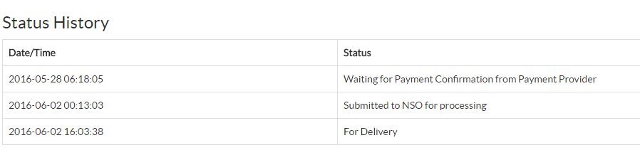 How to Check the Status of your Order from NSO Certificate Online