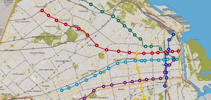 CRÓNICA FERROVIARIA: Nuevo mapa de las líneas de subte