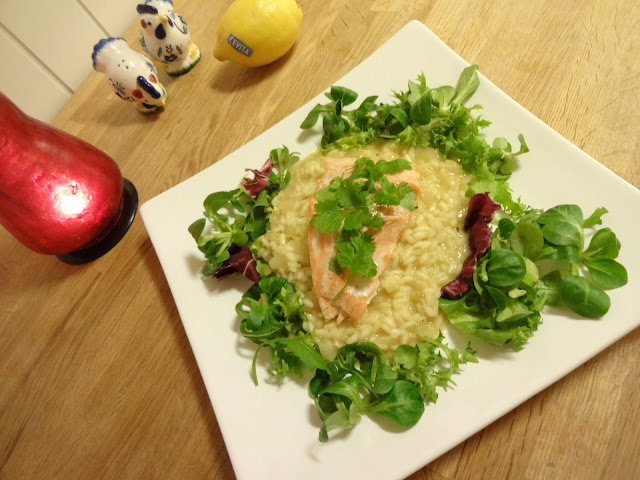 Edels Mat : Sitronrisotto med ovnsbakt laks 💞