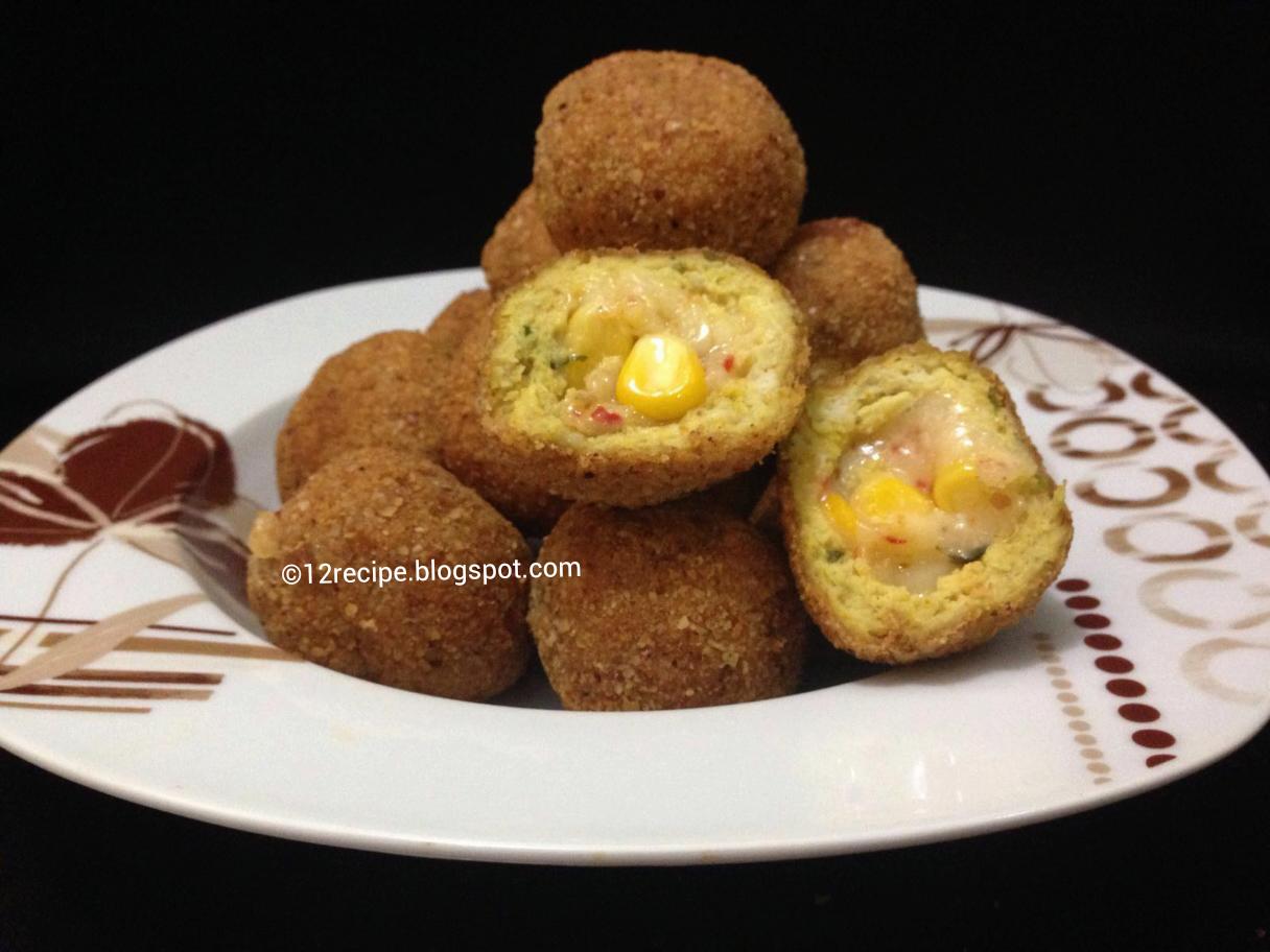 Sweet Corn Chicken Cheese Balls - Recipe Book