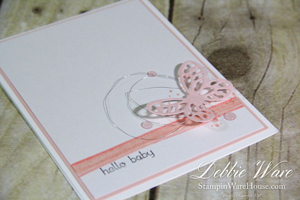Stampin' Ware House: In the Pink Hello Baby Card