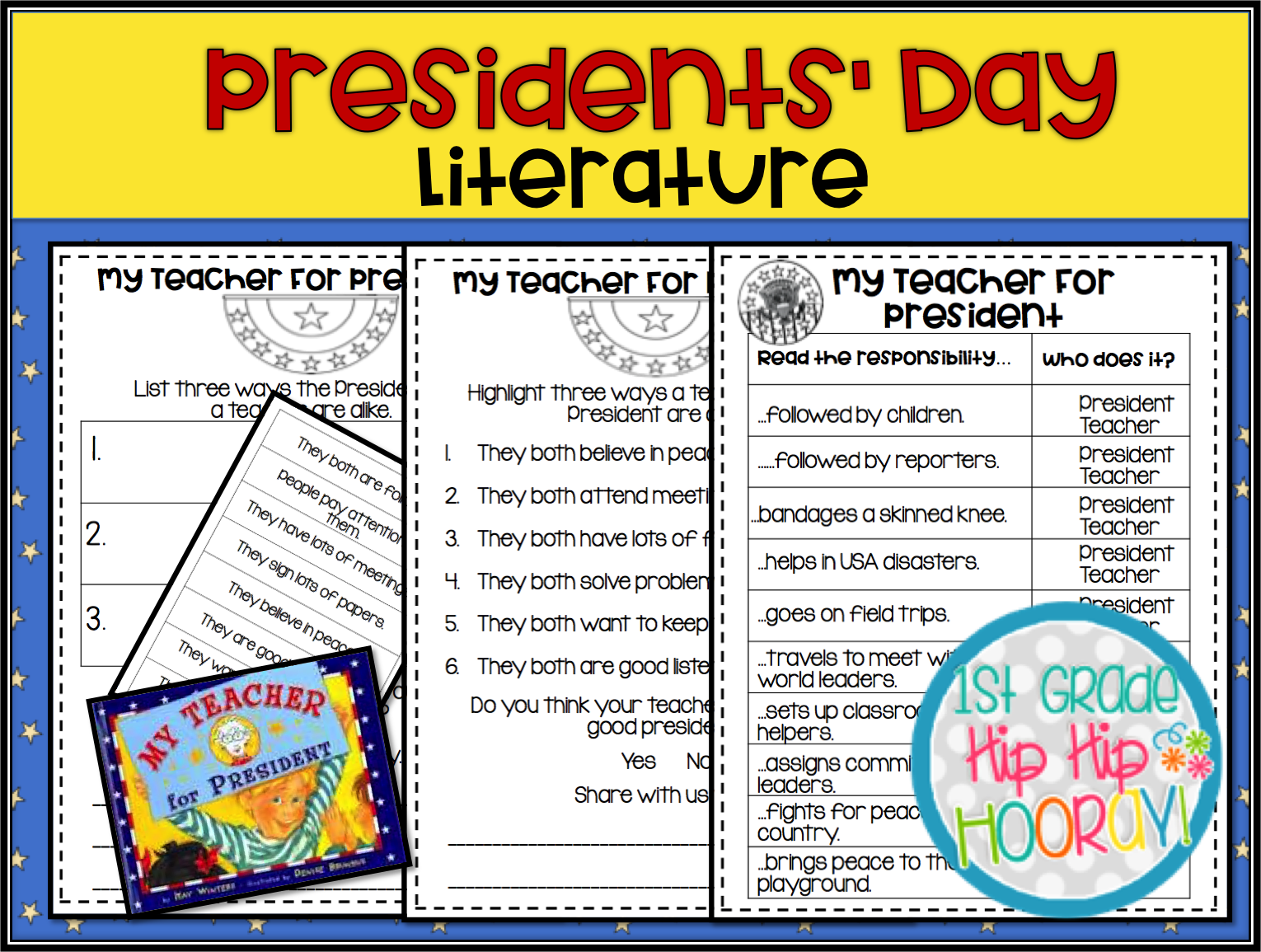 1st Grade Hip Hip Hooray!: Presidents' Day