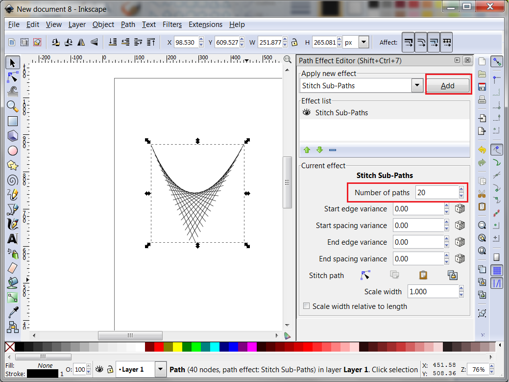 A Visual Quest: Curve Stitching