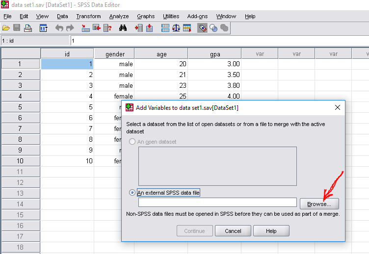 How To Analyze Data Using Spss Part 5 How To Merge File In Spss