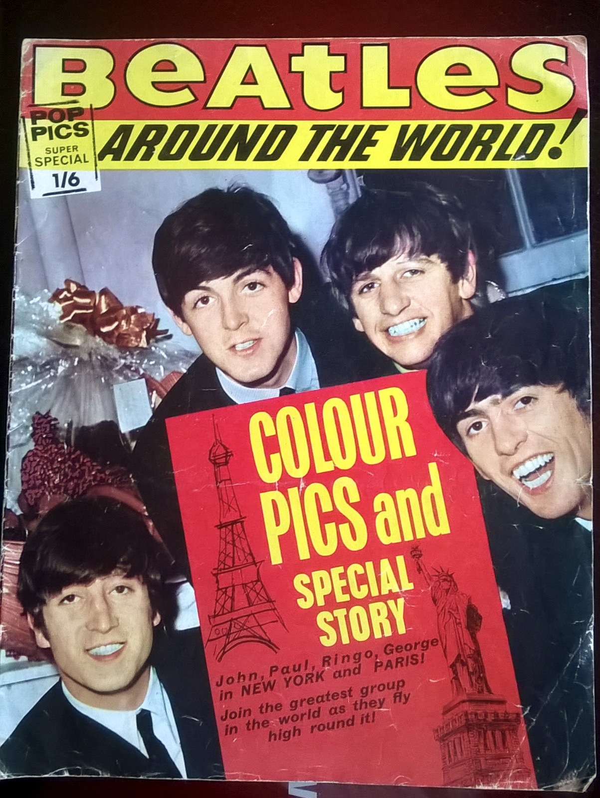 Vintage Beatles magazine covers