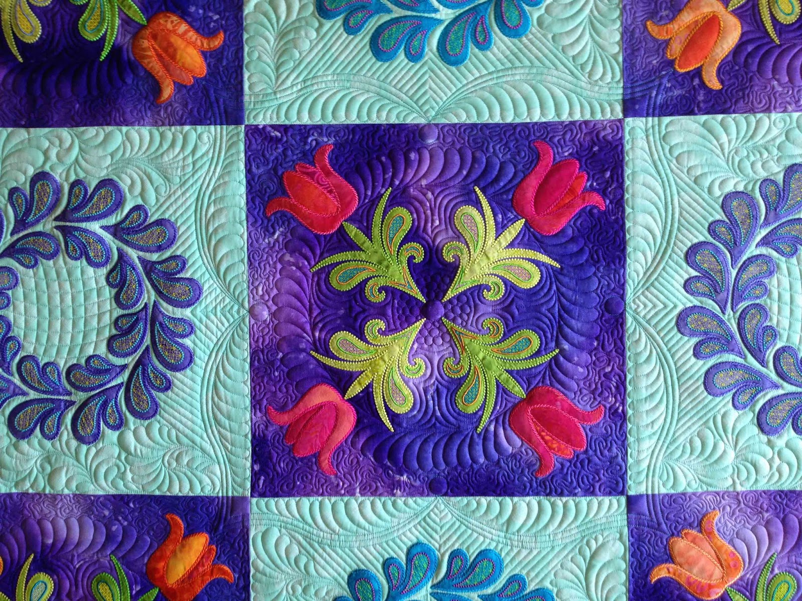 Sewing & Quilt Gallery: Embroidered Applique Beauty