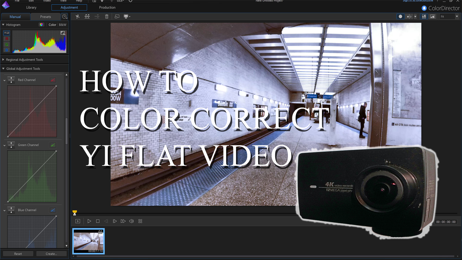 Yi 4k action camera - How to color correct flat video