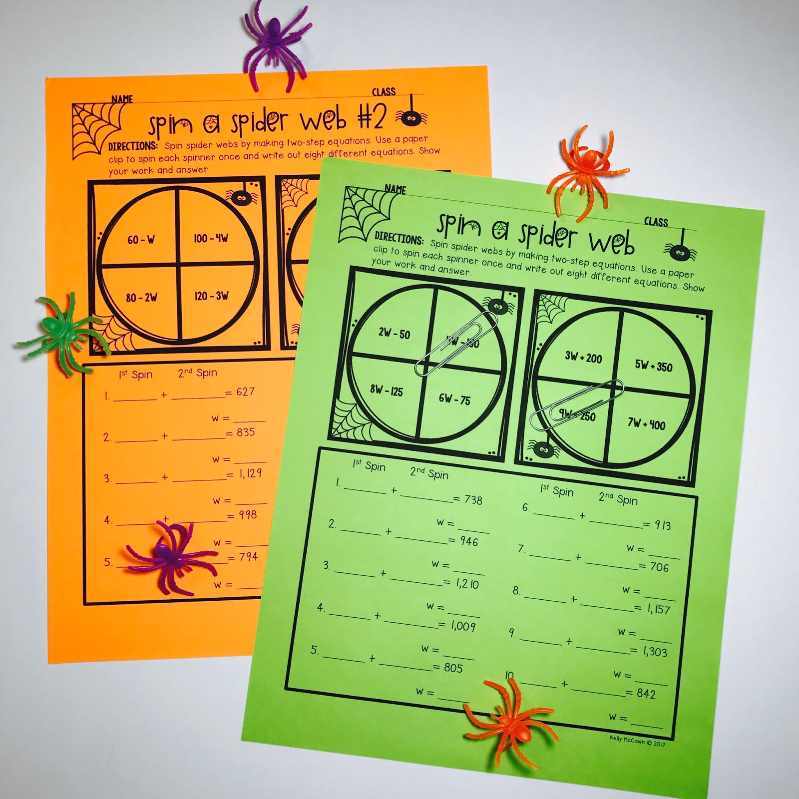 Kelly McCown: Halloween Middle School Math Activities & Games