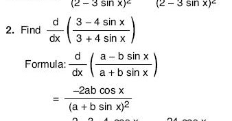 Junior Intermediate Maths 1B Differentiation - Imp Questions and Answers
