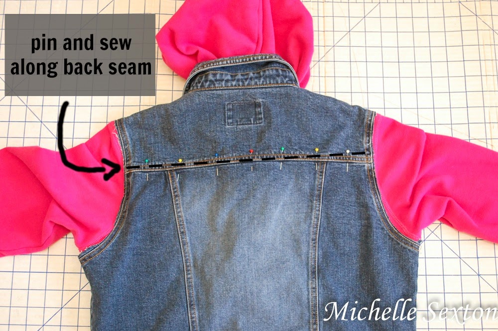Hooded Denim Jacket DIY | So Here's My Life...