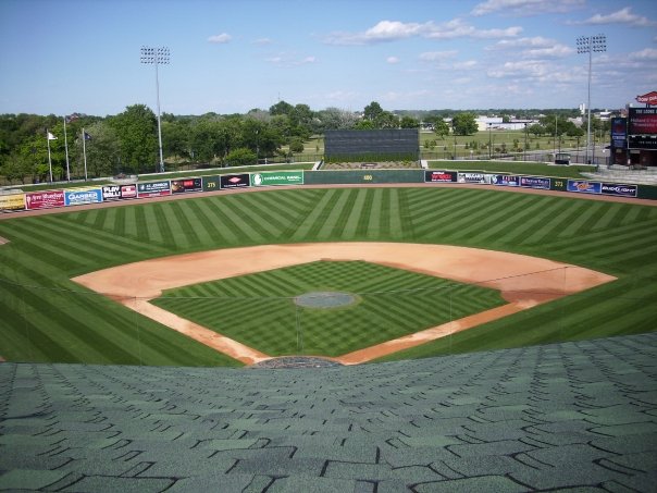 Mowed some cool designs on baseball fields