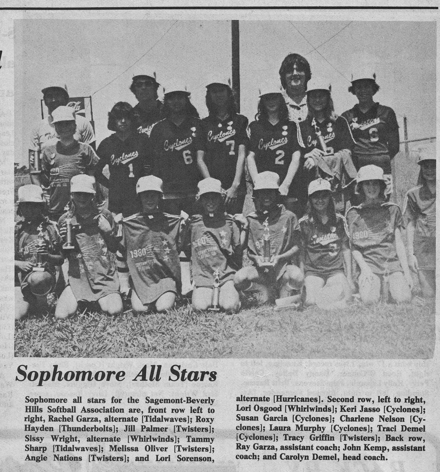 South Belt Houston Digital History Archive: 1980 Sports Team Photos
