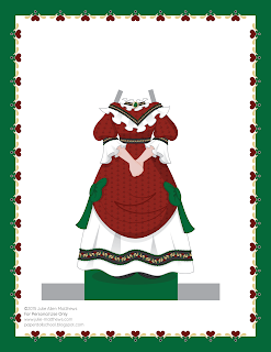 Paper Doll School: December Paper Doll -- Mrs Claus, Outfit 14