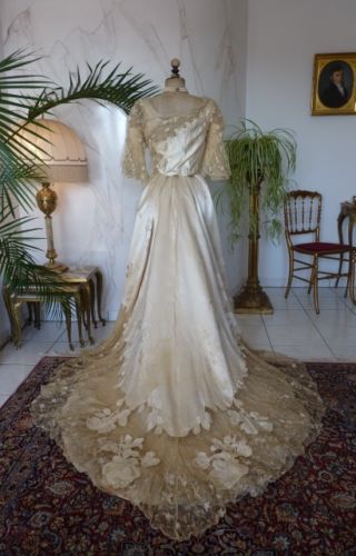 All The Pretty Dresses: Edwardian Evening Gown in Cream by Worth!
