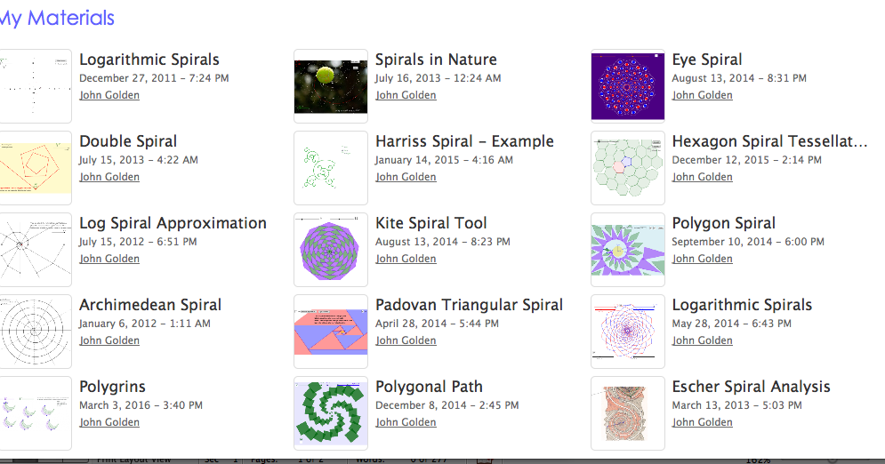 Math Hombre: Polygonal Spiral