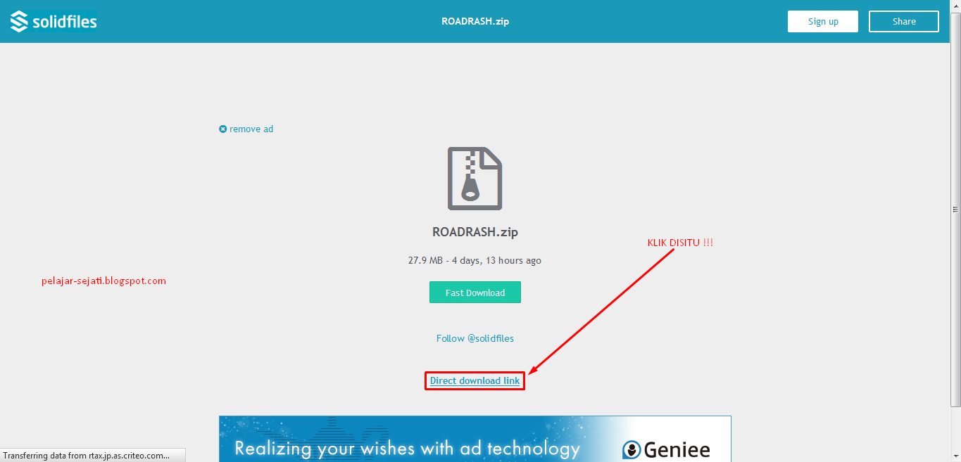 BAGAIMANA CARA DOWNLOAD DI SOLIDFILES 2016 ? - Pelajar Sejati