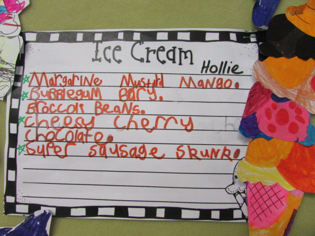 Mrs Bizzy's Class Blog: Alliteration Ice Cream Flavours
