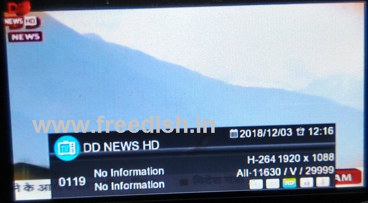 DD News HD channel left from DD Freedish DTH platform - Freedish