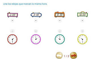 La hora "en punto" e "y media". | Todo primaria