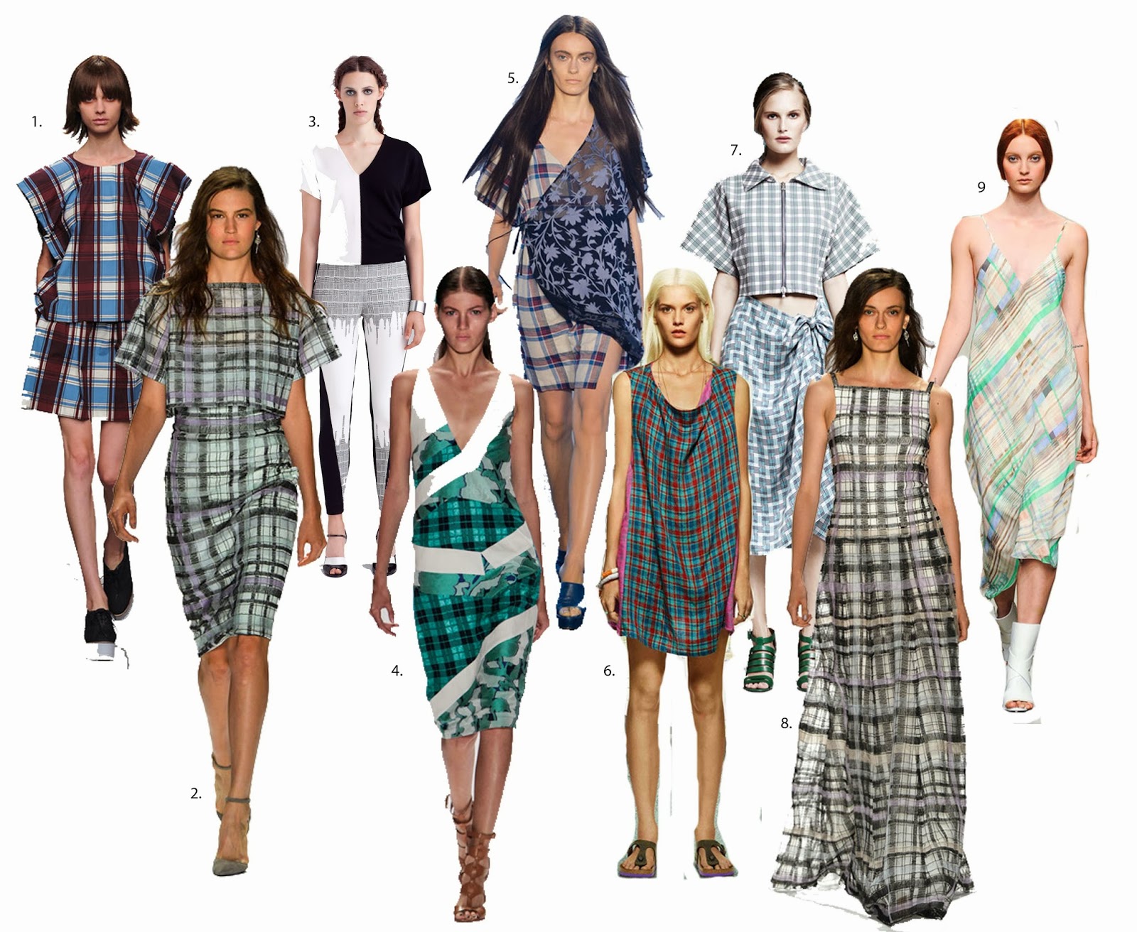 Textile Candy: New York fashion week: Tartan/Grid print trend