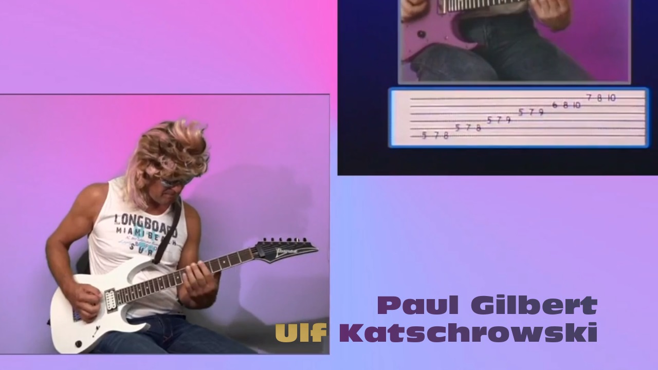 Paul Gilbert , Ulf Katschrowski: Ascending scale runs (Intense Rock 1988)