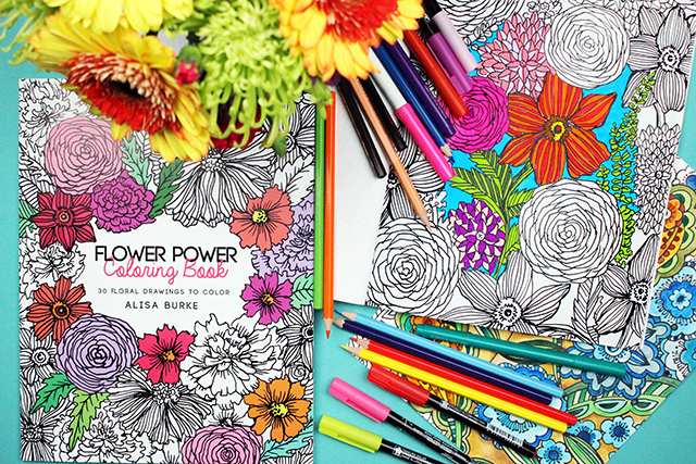 alisaburke: flower power coloring book is here!