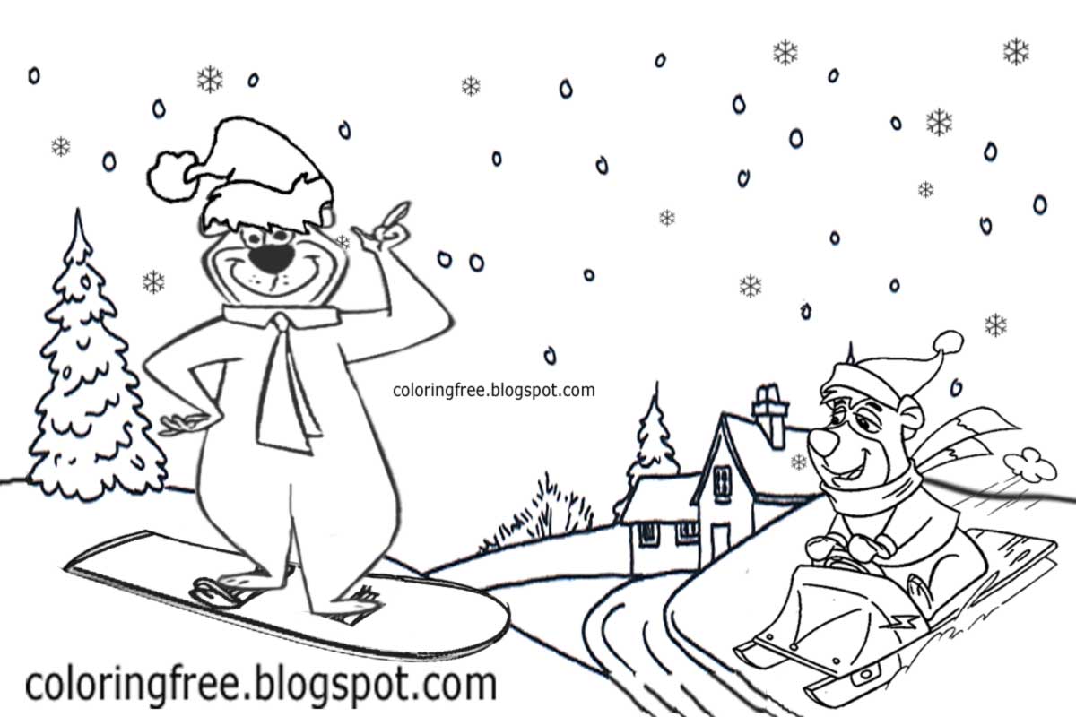 Ski Lodge Coloring Pages