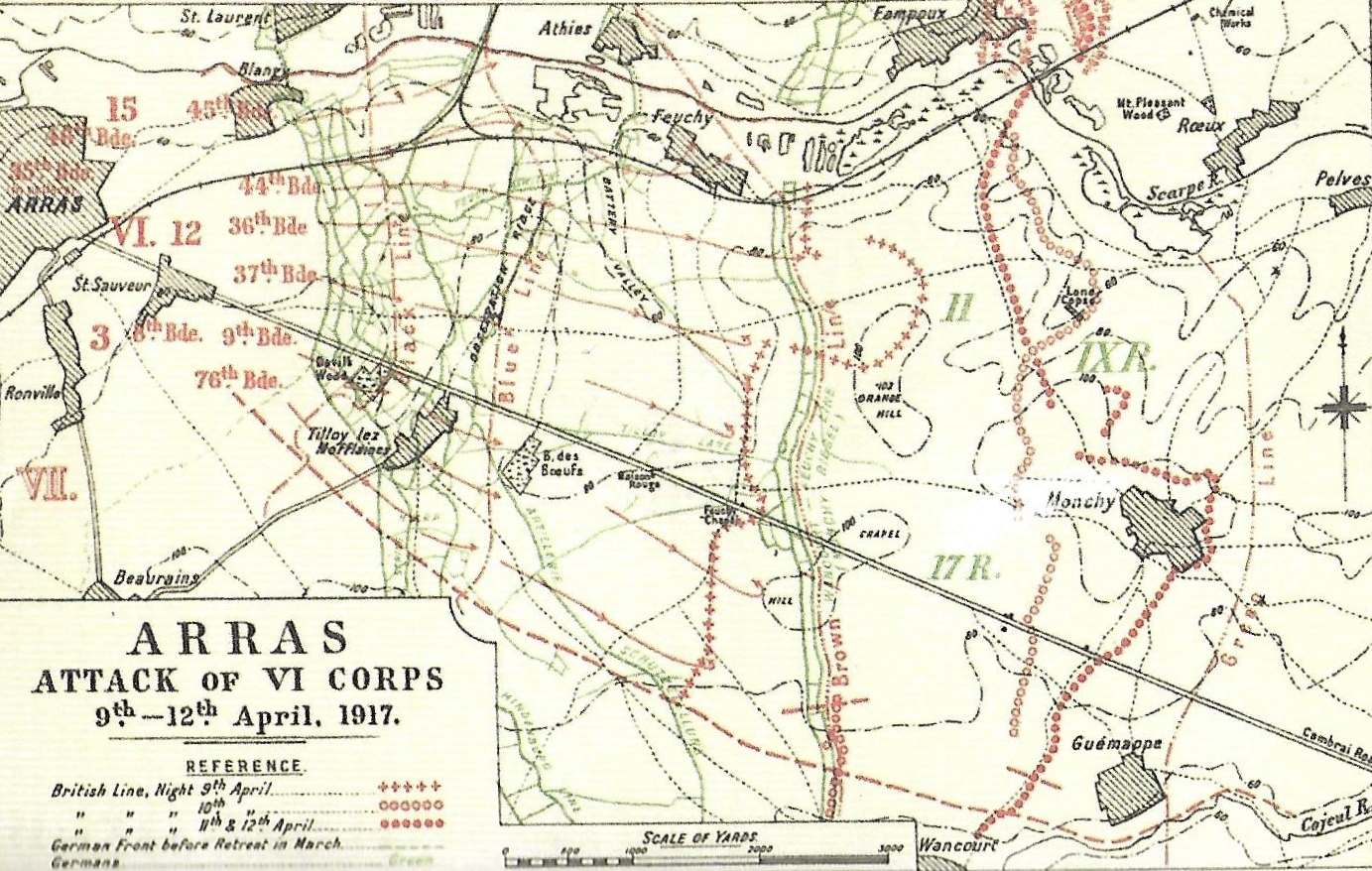 Northumbrian Gunner: Arras - Battle of Arras 9th April 1917