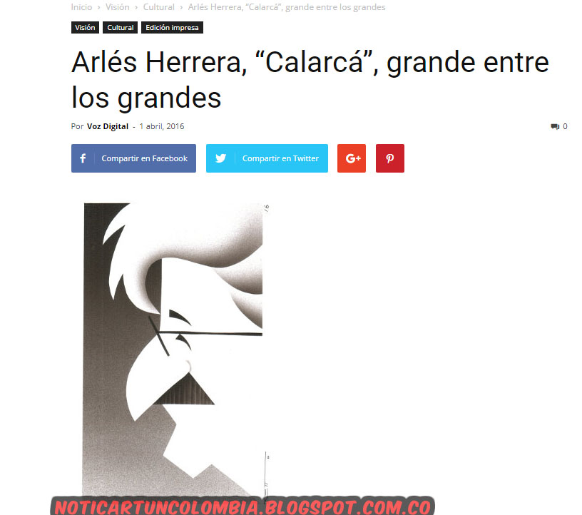 NOTICIAS DE CARTOON EN COLOMBIA: NOTA DE CALARCÁ EN EL SEMANARIO VOZ 2016