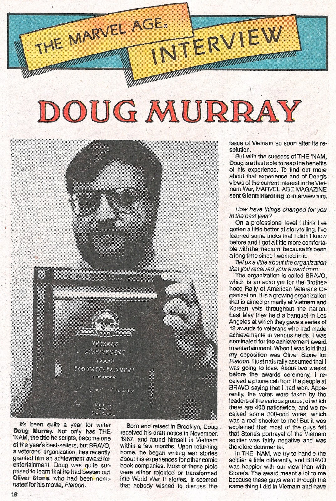 The Dork Review: Marvel Age Interview: Doug Murray