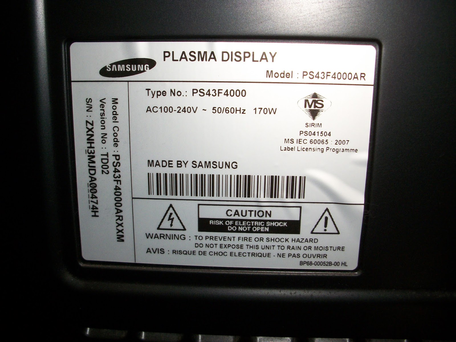 HOSPITAL Electronics TV Repairing And Sparepart: Repairing PDP SAMSUNG ...