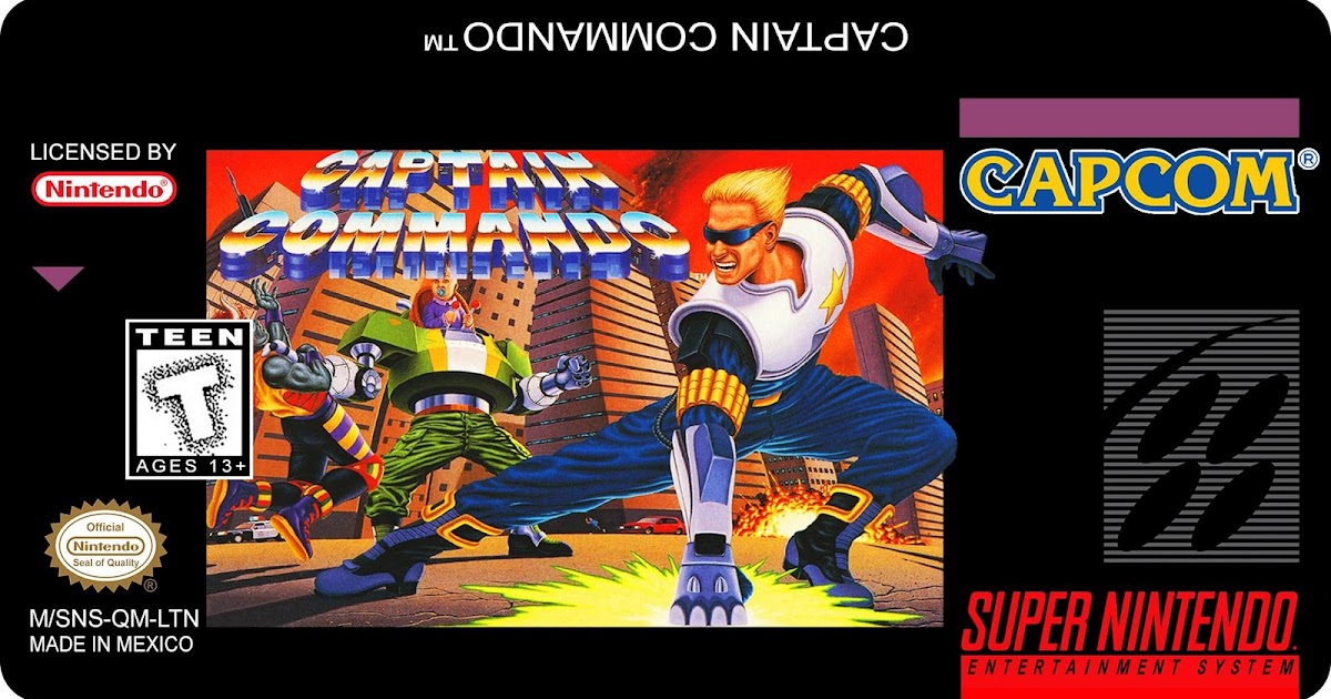 Super Nintendo Labels: Captain Commando