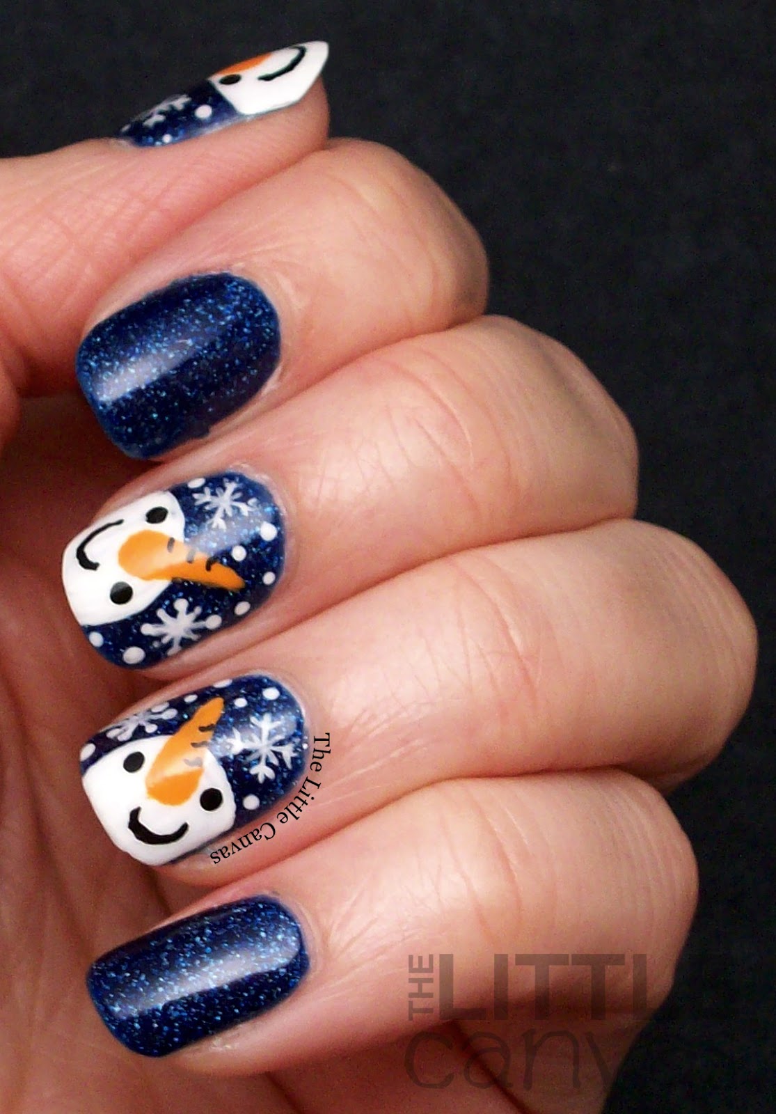 Snowman Bestie Twin Nails with 25 Sweetpeas - The Little Canvas