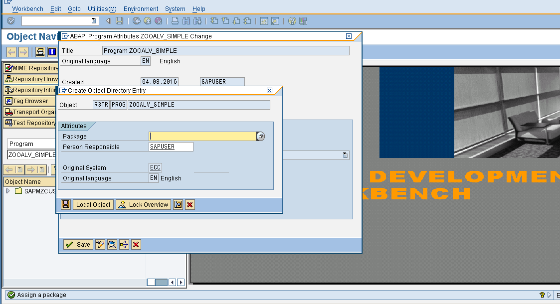 SAP TECH: Basic OO-ALV Report ( SE80 )