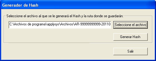 applysys WEB: ARBA - Generacion Hash y Presentacion Perc. Ret.